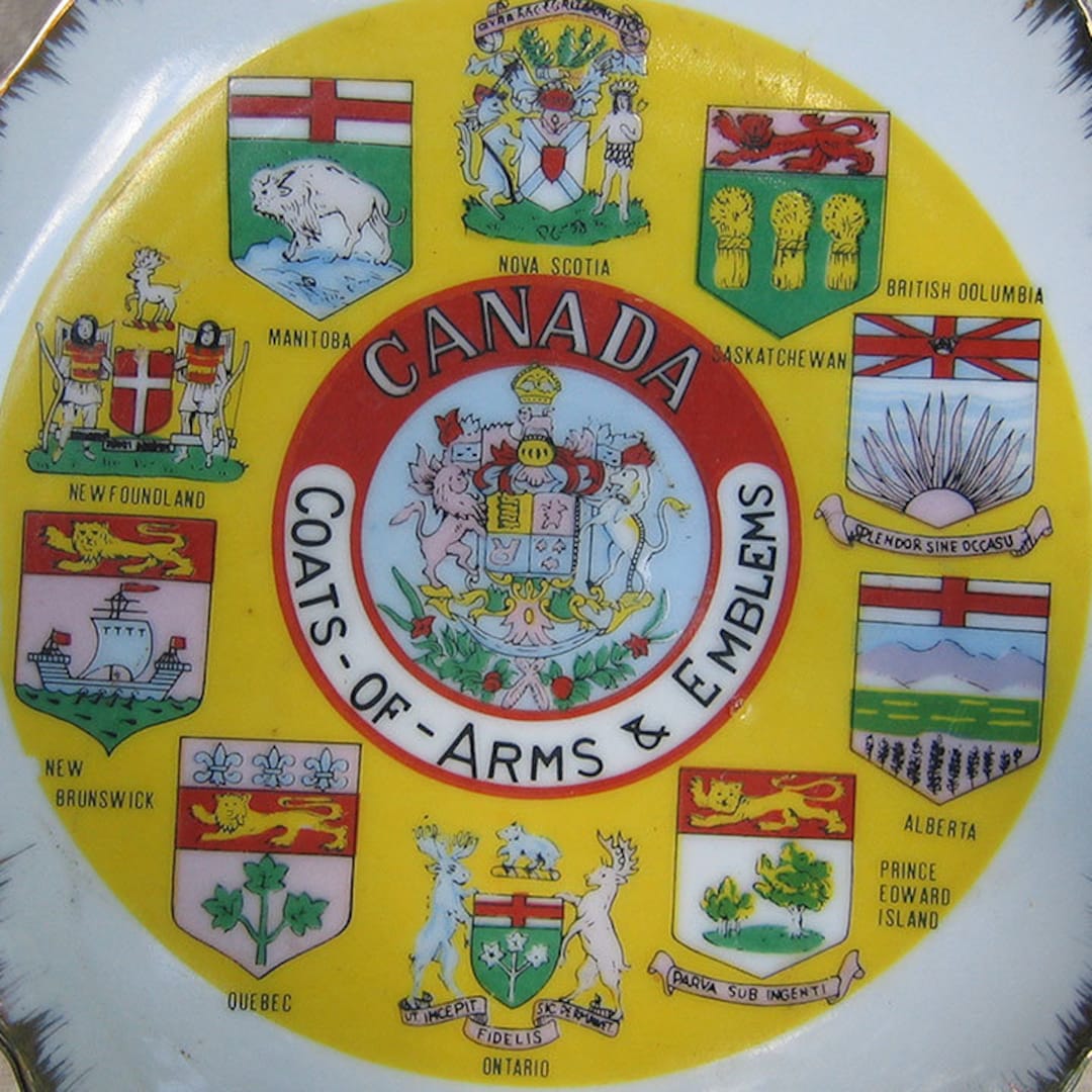 Plate Canadian Coats-of-arms & Emblems - Etsy