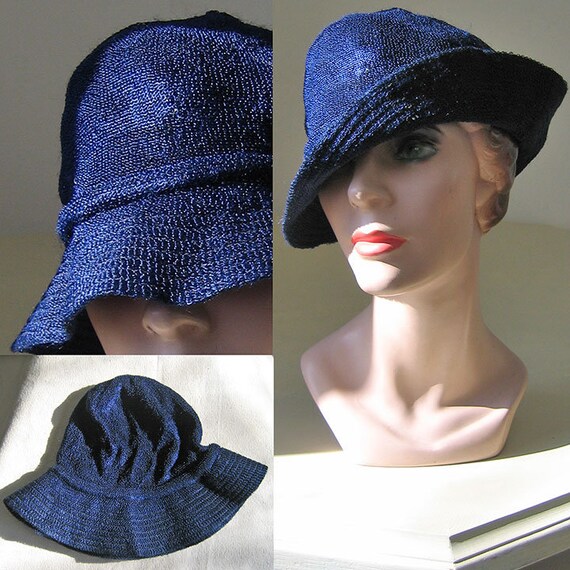 1930's Cobalt Blue Hat - Gem