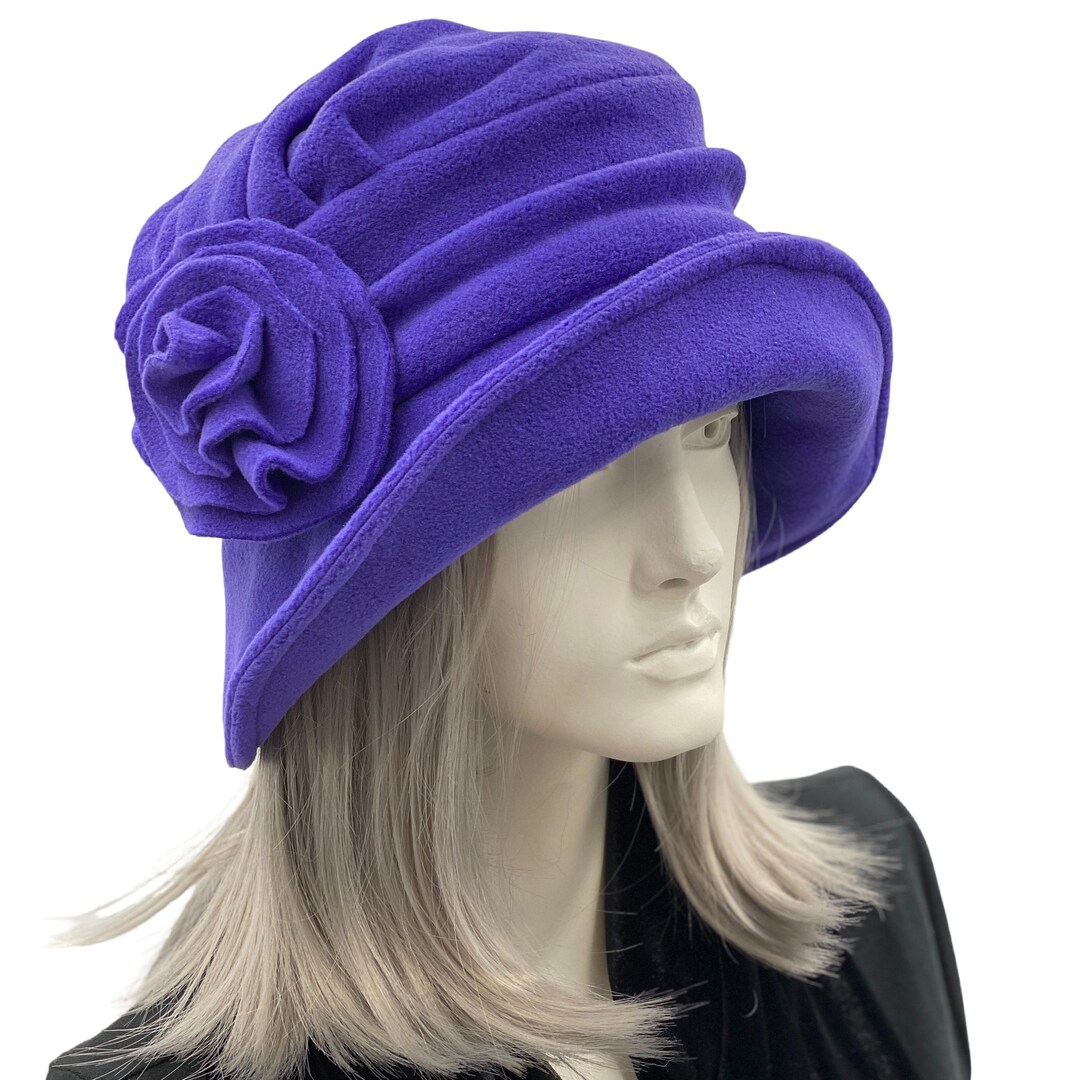 Cloche Hat Woman, Winter Hats, Warm Fleece in Many Colors, 50th ...