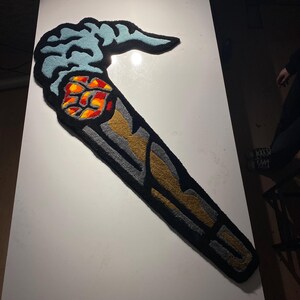 Just Hit It! Swoosh Joint Rug – Handmade Tufted 420 Carpet, Funky Blunt ...