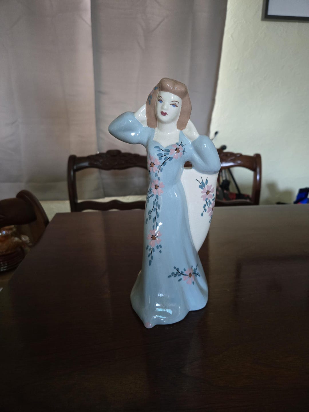This is a Beautiful Lady in Blue Dress Weil Ware Pottery From ...