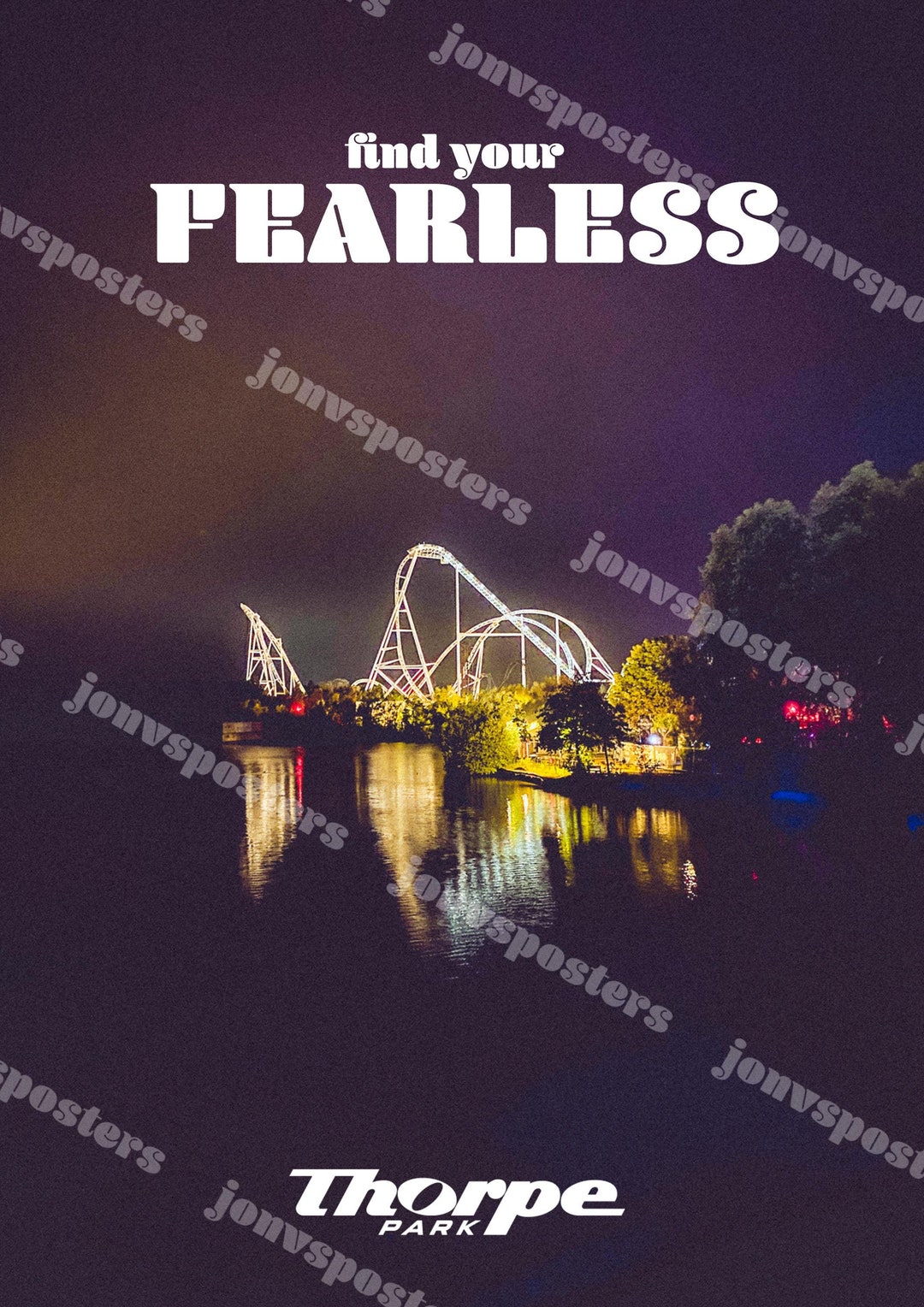 HYPERIA Poster I Thorpe Park I Theme Park Poster I Rollercoasters I ...