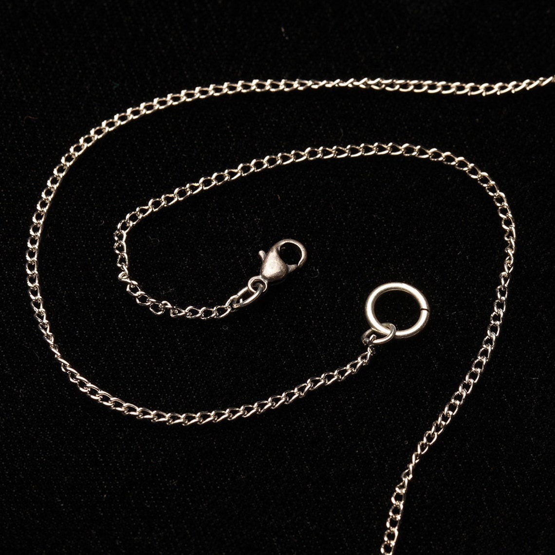 Long Silver Chain Necklace - Silver Fringe Chain Neckalce - Etsy