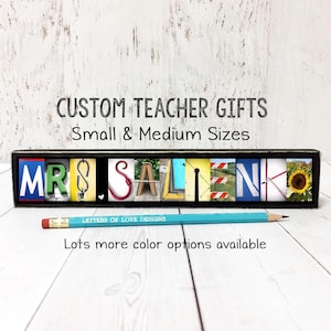 Teacher Gift, Custom Teacher Name Sign, Personalized Teacher Gift ...