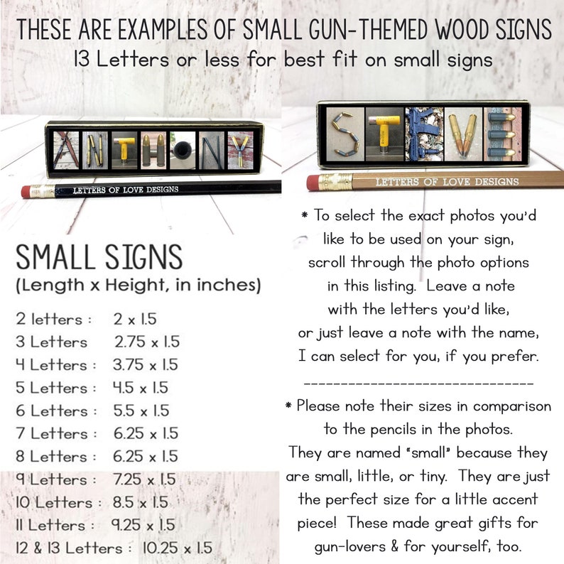 Gun Letter Art Custom Gun Last Name Sign Custom Gun Art - Etsy