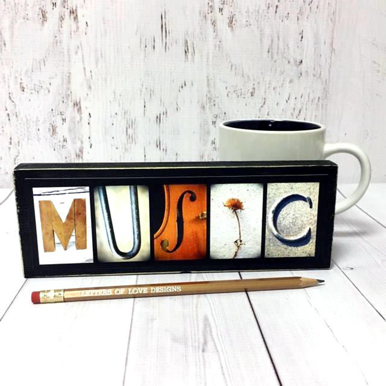 Music Gift, Music Wood Sign, Music Art, Musician Gift, Music Teacher ...