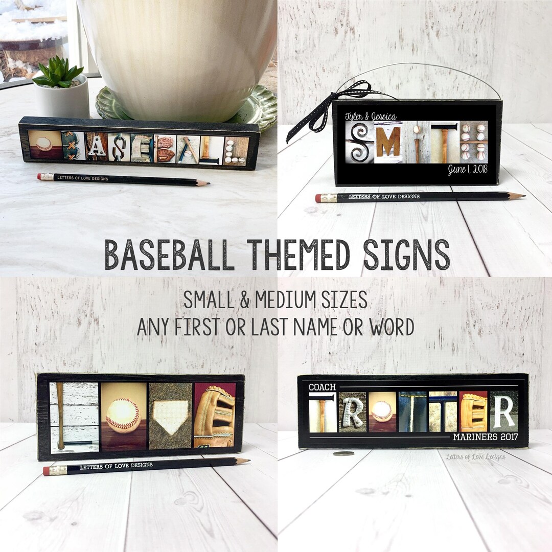 Custom Baseball Gifts, Name Sign, Baseball Mom, Baseball Sign, Baseball ...