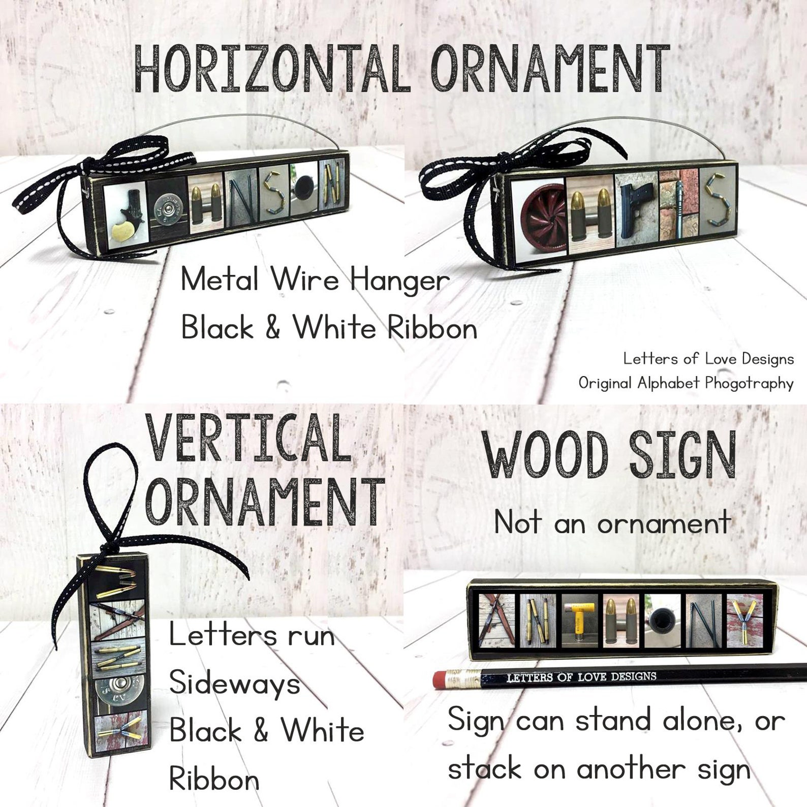 Gun Ornament Gun Gifts Gun Christmas Ornament Gun Name Art | Etsy