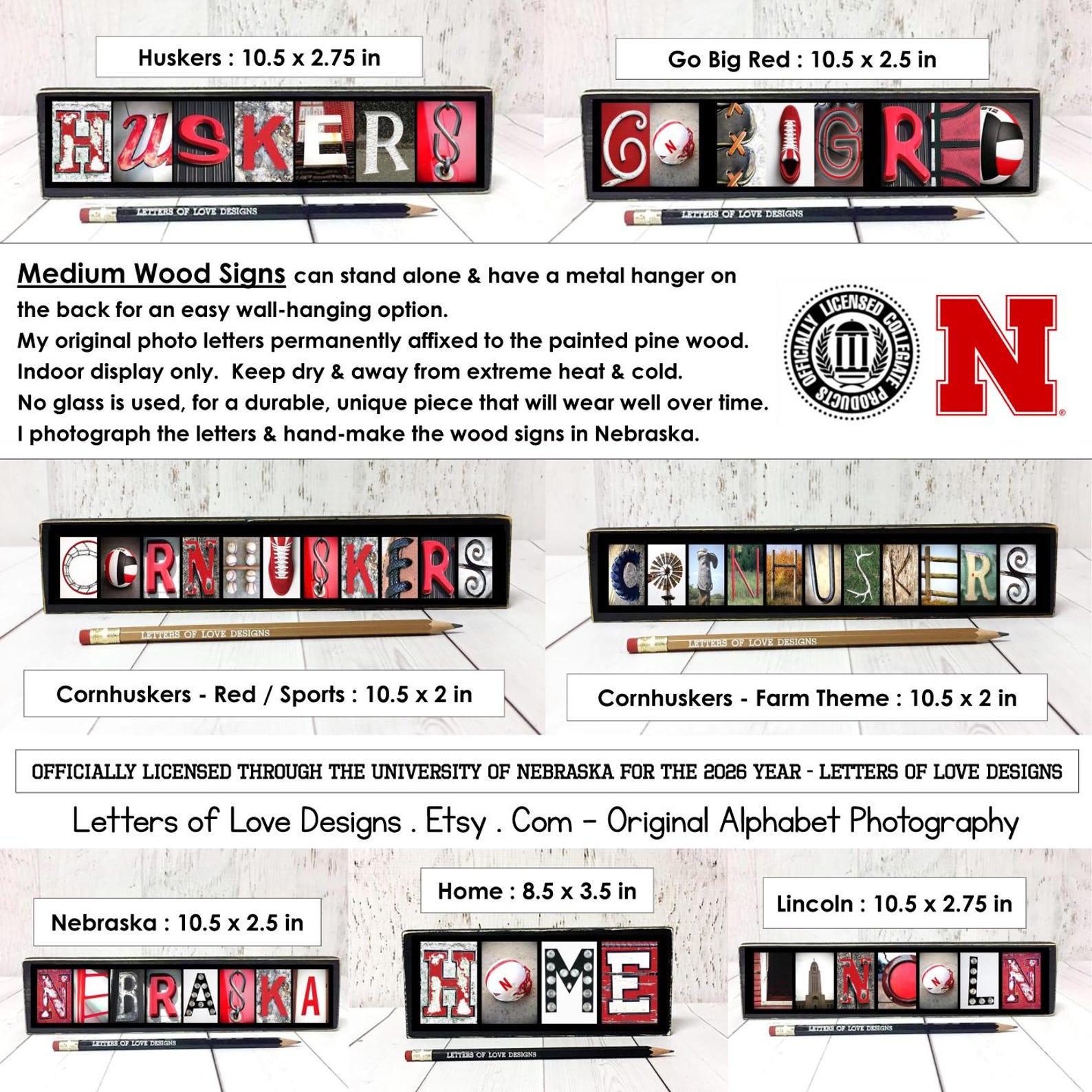 Huskers Sign, Officially Licensed University of Nebraska Huskers Gift ...