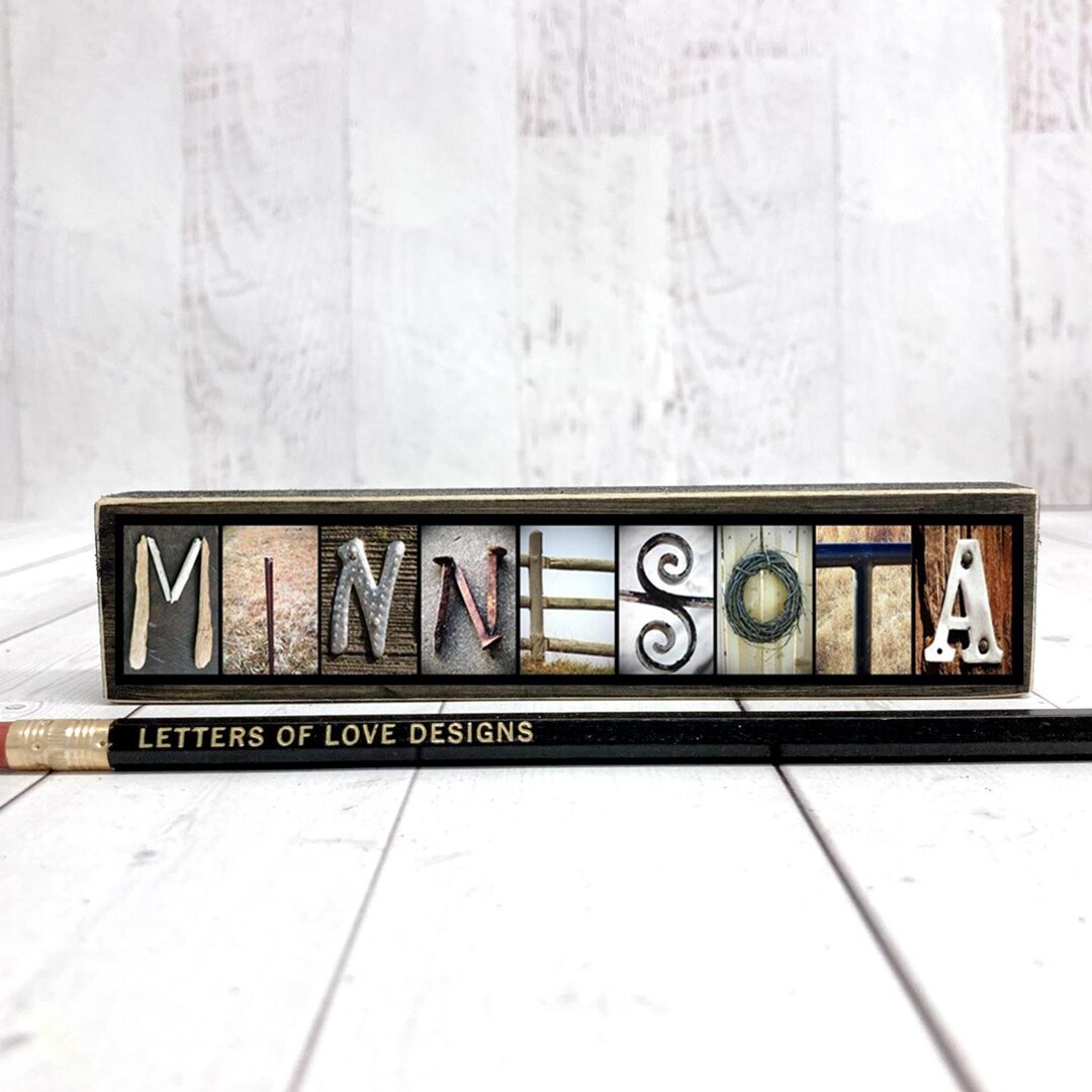 Minnesota Gifts, Minnesota Art, Minnesota Sign, State Signs, State Art ...