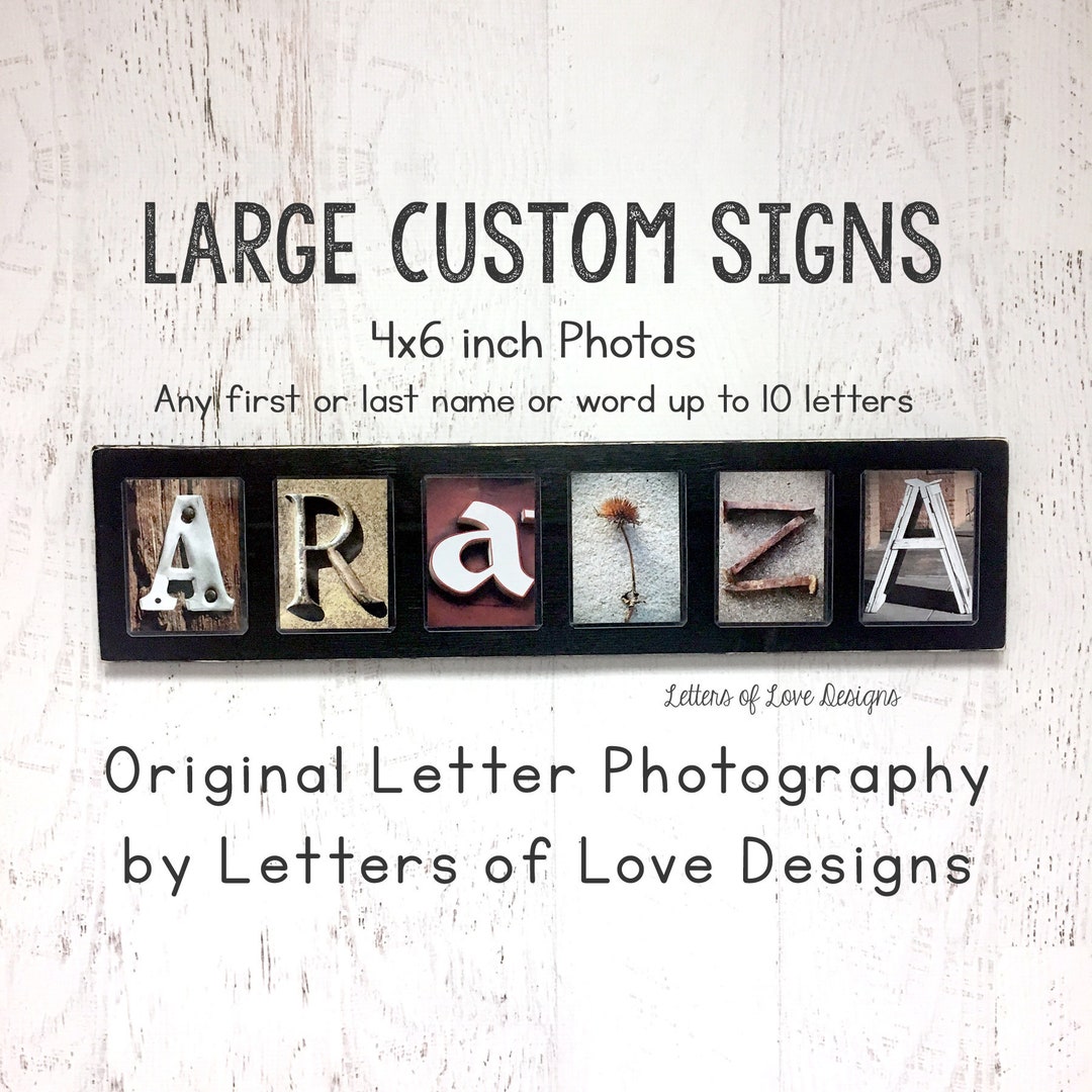 Alphabet Photography, Photo Letter Art, Letter Pictures, Photo on Wood ...