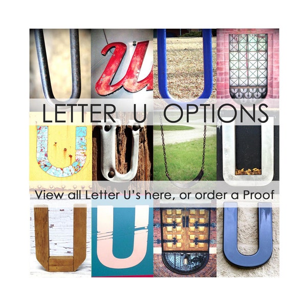 Letter Art U - Etsy