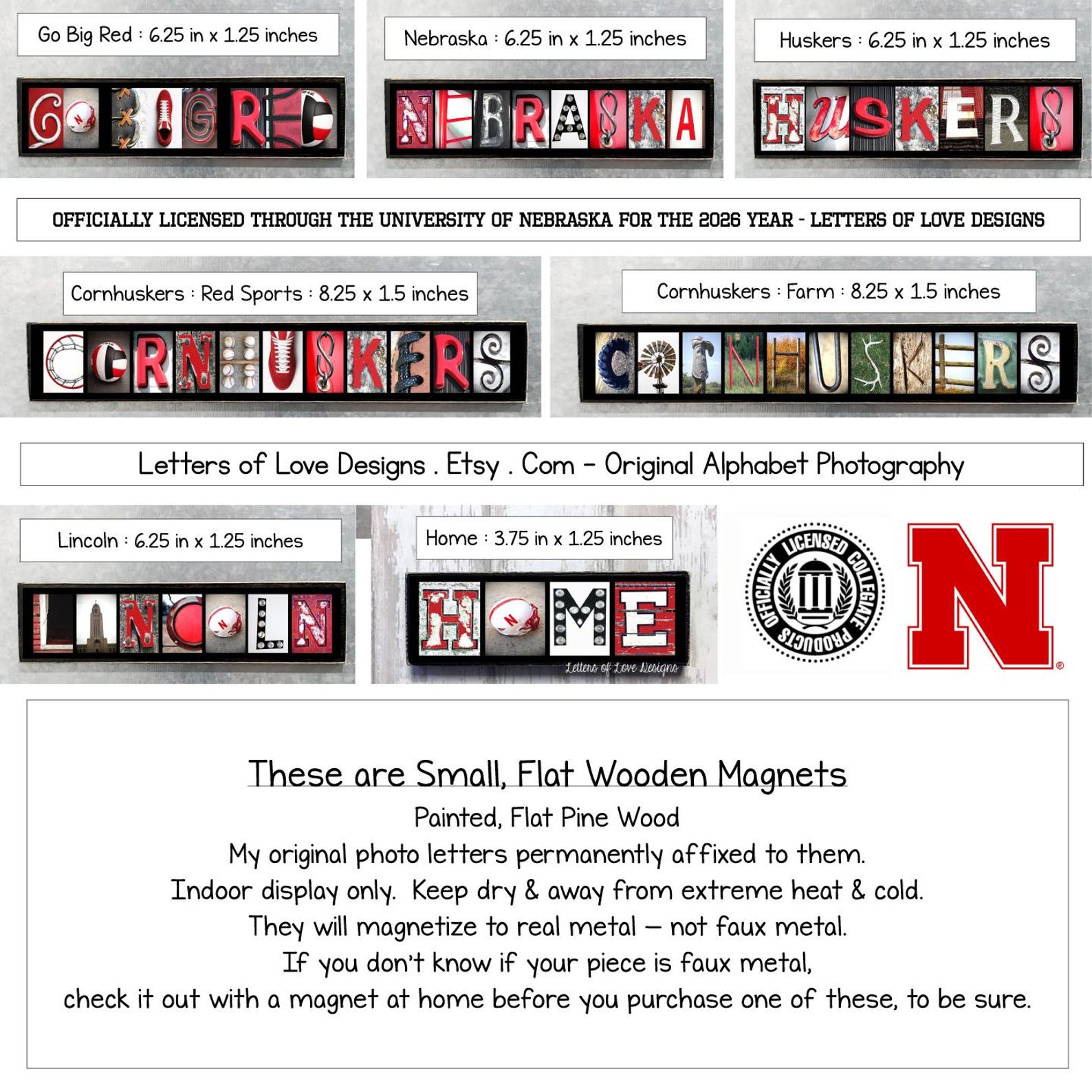 Huskers Sign, Officially Licensed University of Nebraska Huskers Gift ...