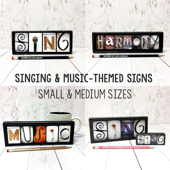 Sing Sign Music Teacher Gift Singer Gift Musician Gift | Etsy