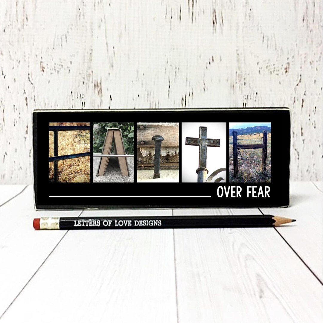 Faith Over Fear Sign, Faith Wall Art, Inspirational Signs ...