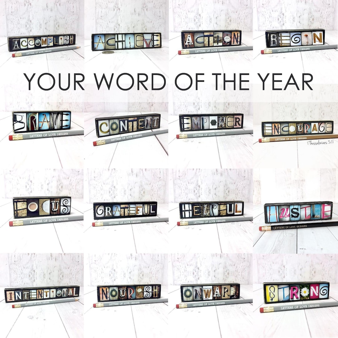 2025 Word of the Year, Word Art, Word Sign, Happy New Year 2025, Wall ...