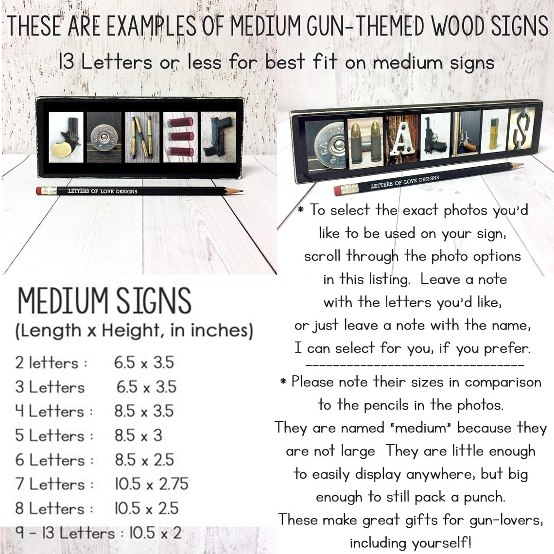 Gun Letter Art Custom Gun Last Name Sign Custom Gun Art - Etsy