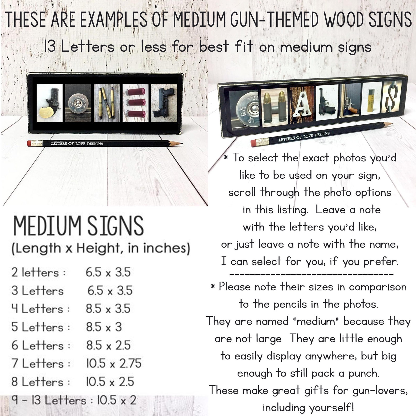 Gun Letter Art, Custom Gun Last Name Sign, Custom Gun Art Artwork, Gun ...