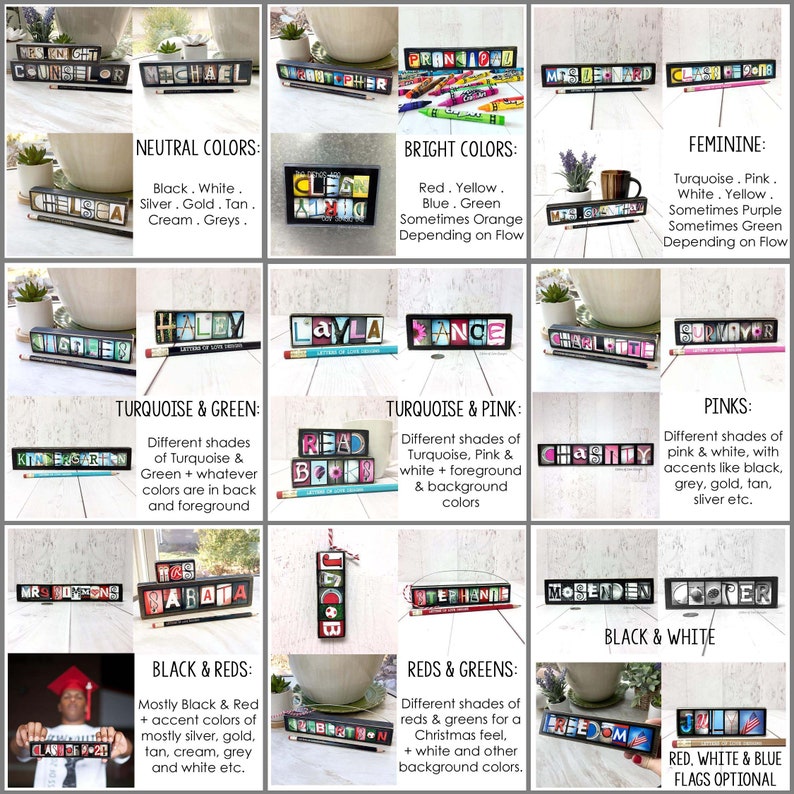 Custom Last Name Sign Photo Letters Art Personalized Home | Etsy