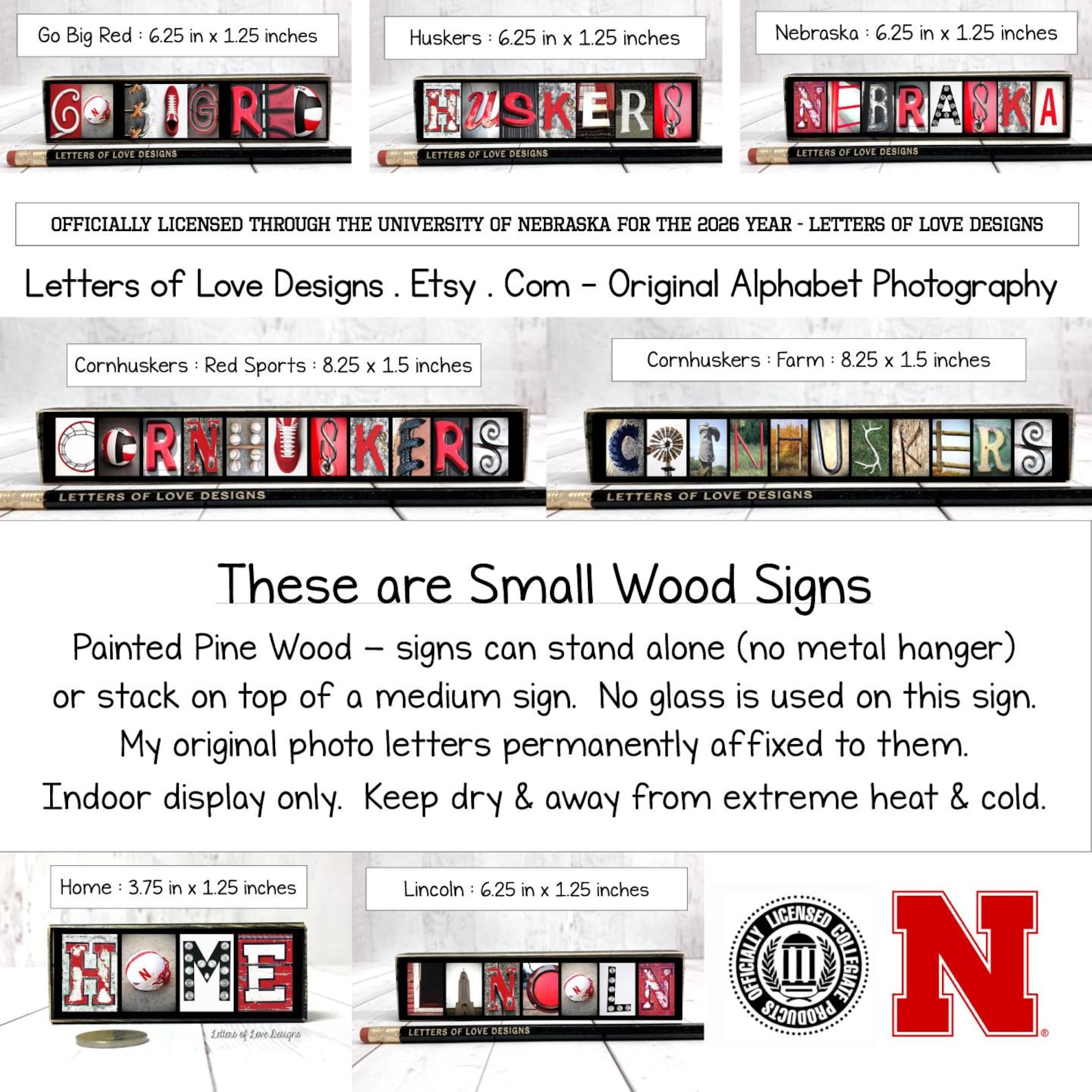 Huskers Sign, Officially Licensed University of Nebraska Huskers Gift ...