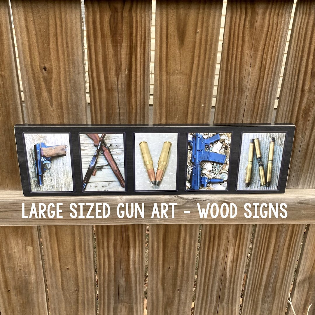 Gun Gift Gun Letter Art Gun Art Personalized Name Sign - Etsy