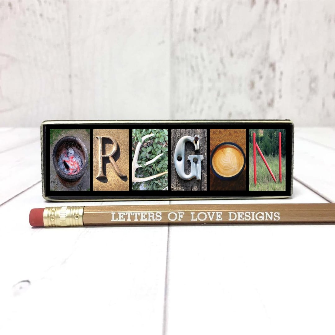 Oregon Sign, Oregon Wall Art, Oregon Gifts, Travel Gifts – Photo Letter ...