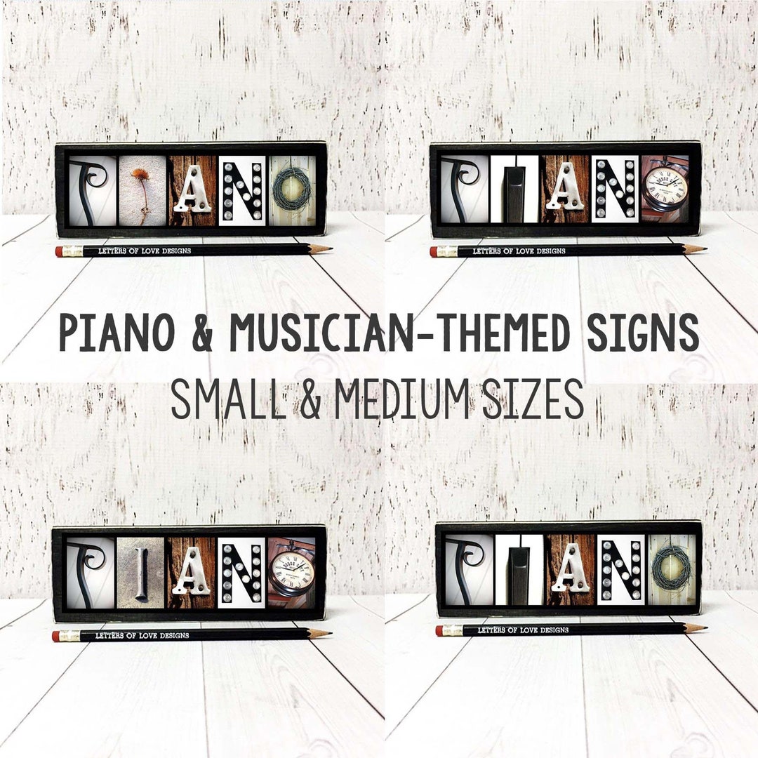 PIANO Wood Sign, Piano Gifts, Piano Art, Pianist Gifts, Music Sign ...