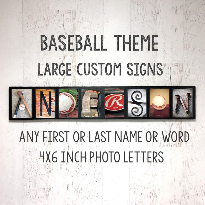 Baseball Name Sign - Etsy