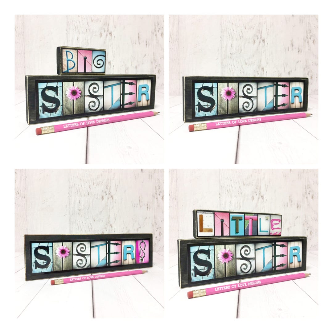 Sister Gift, Sisters Wood Sign, Big Sister Gift, Little Sister ...