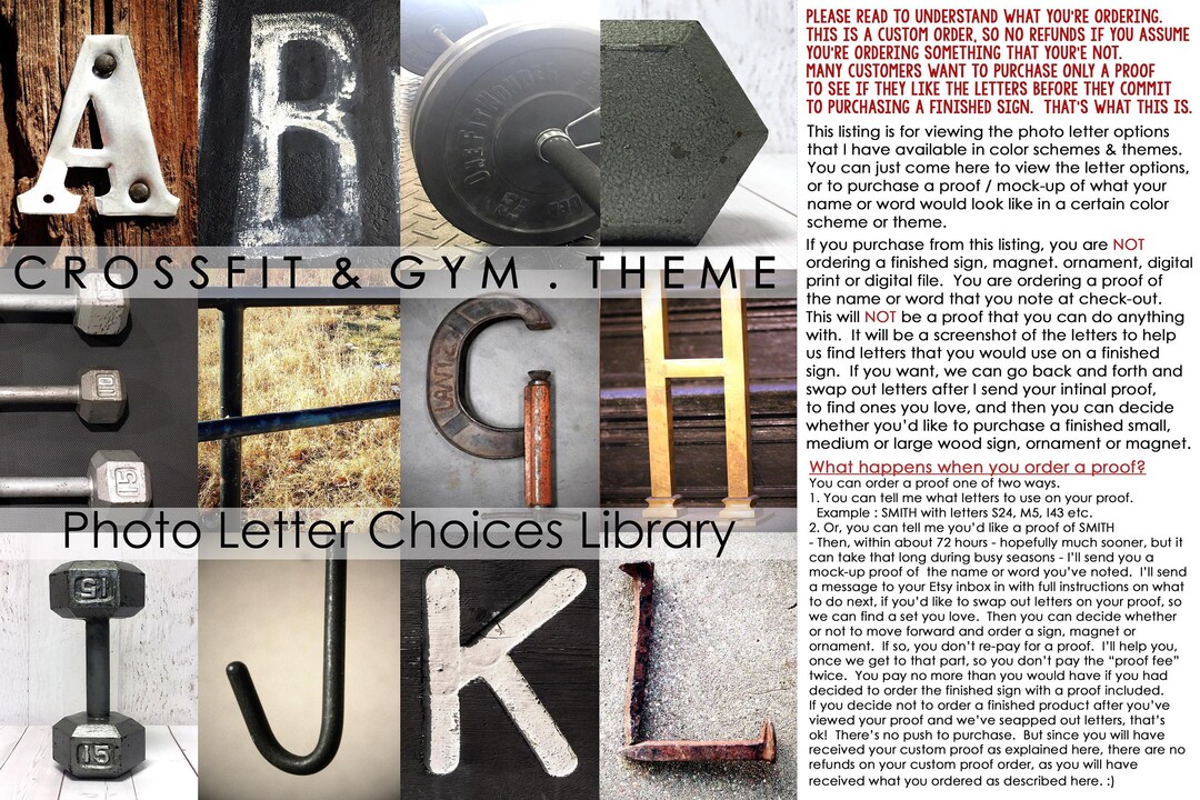 Gym Letter Proof, NOT a Usable Digital File, Mockup Only, Home Gym ...