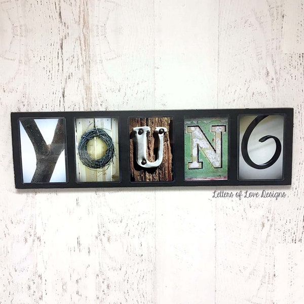 Last Name Wall Art - Etsy