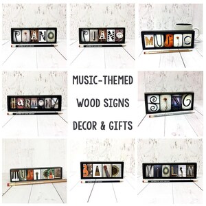 Music Gift Music Wood Sign Music Art Musician Gift Music | Etsy