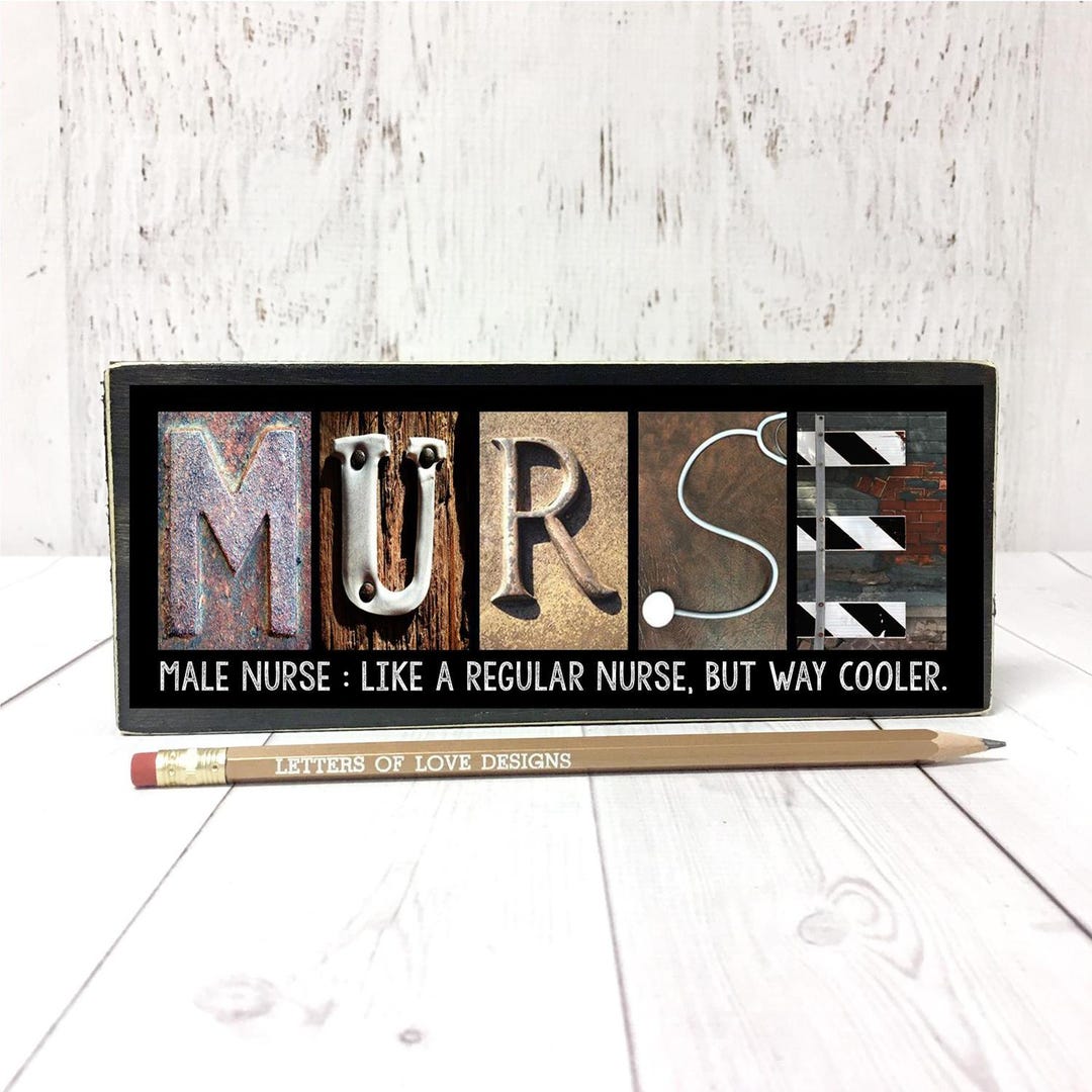 Male Nurse Gift – Funny Nurse Wall Art | Murse Sign | Nurse Office ...