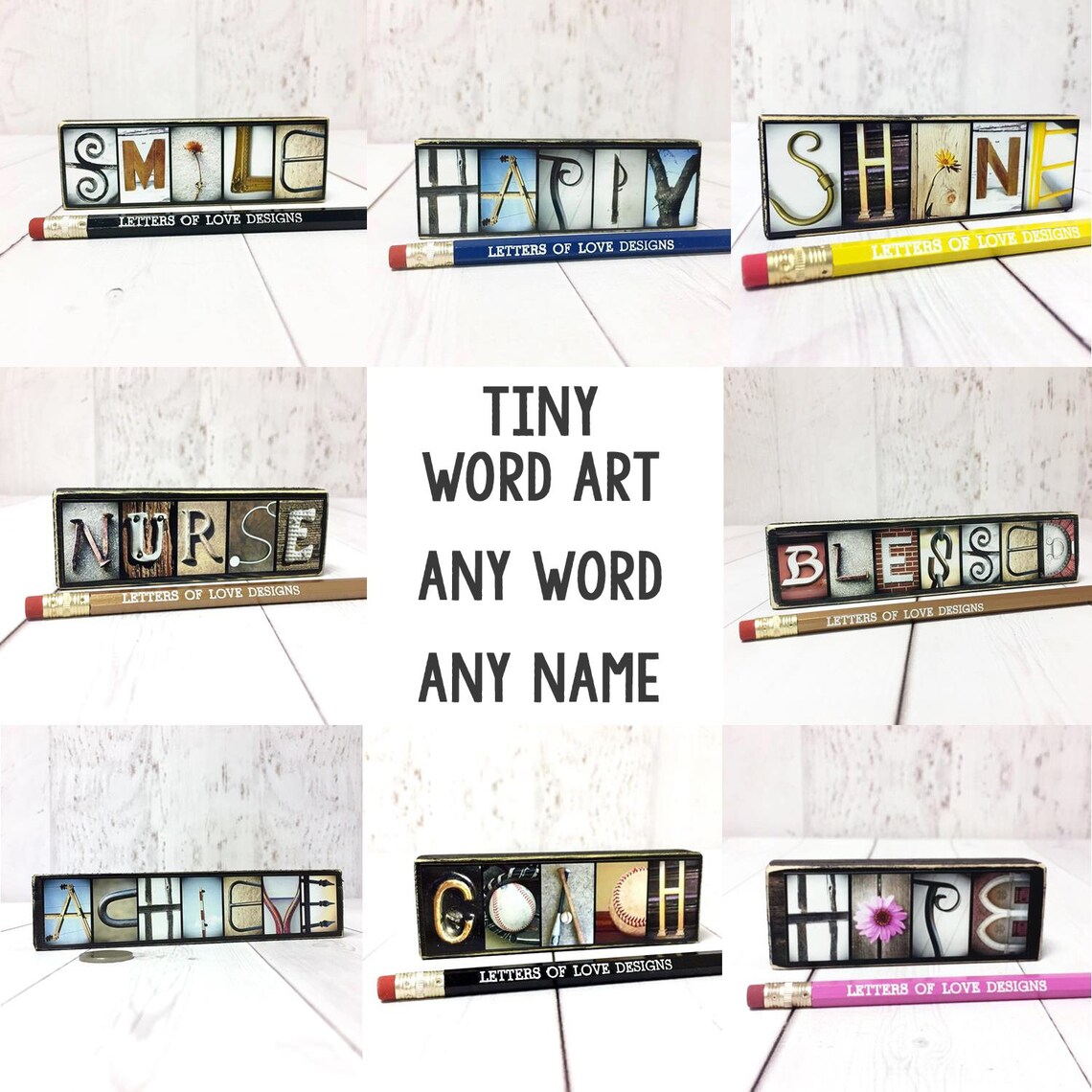 Word Art Wooden Words Wood Word Signs Wood Words Tiny | Etsy