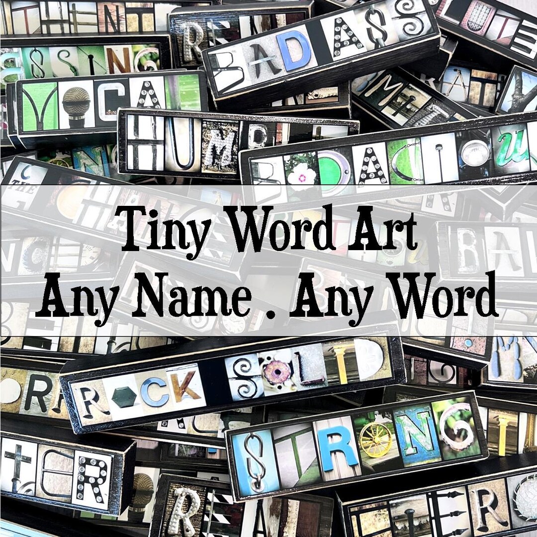 Word Art, Wooden Words, Wood Word Signs, Wood Words Tiny Words, Photo ...