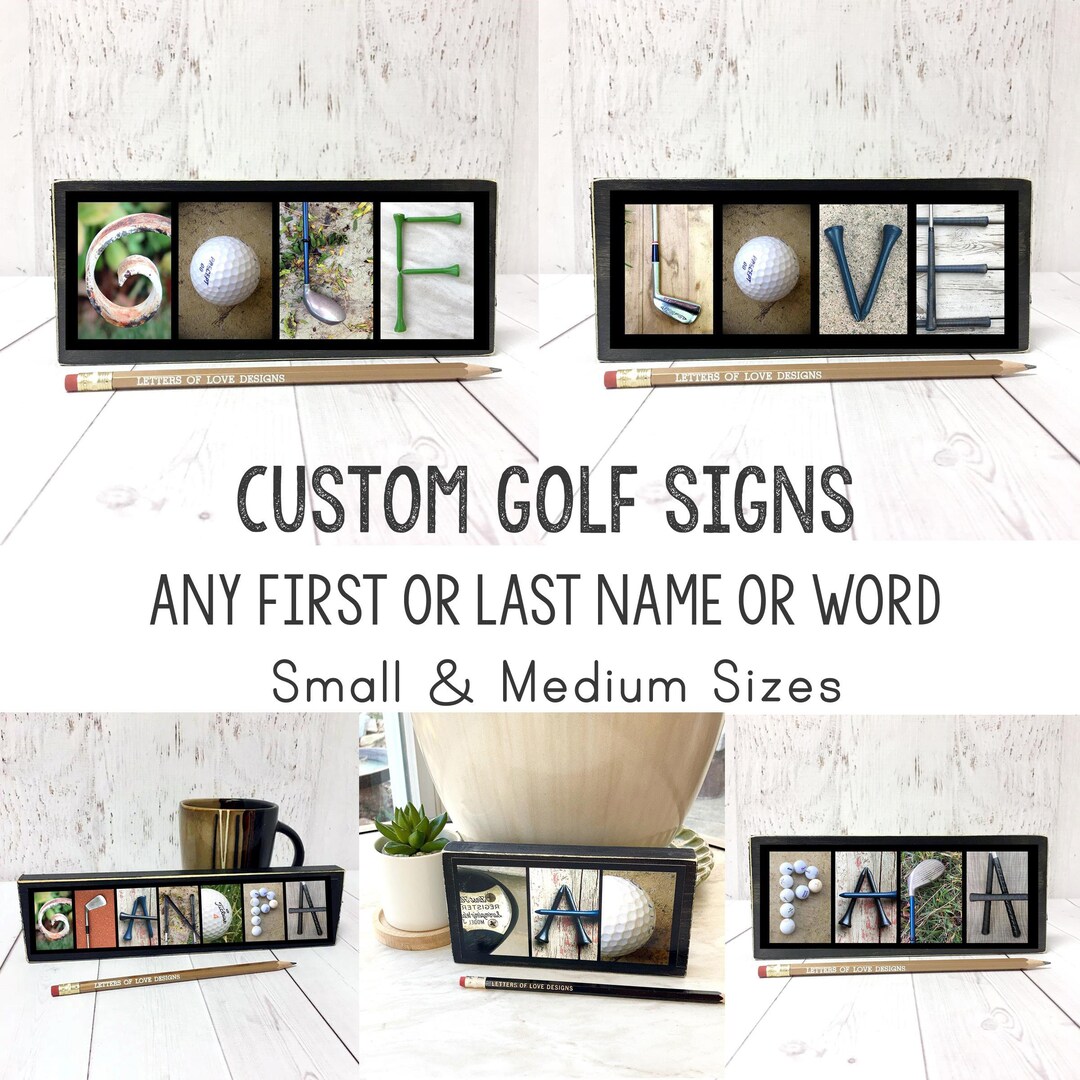 Gift for Dad Gift, Custom Golf Name Sign, Golf Gift, Golfer Gift for ...