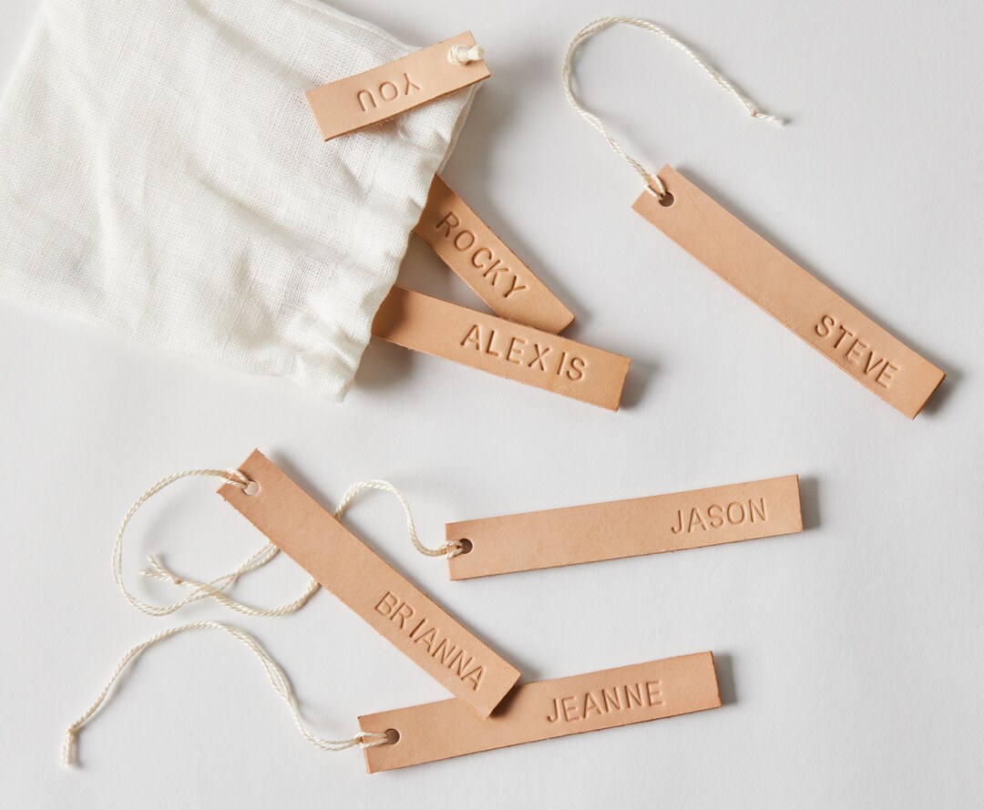 Leather Gift Tags - Set of 6 - Etsy