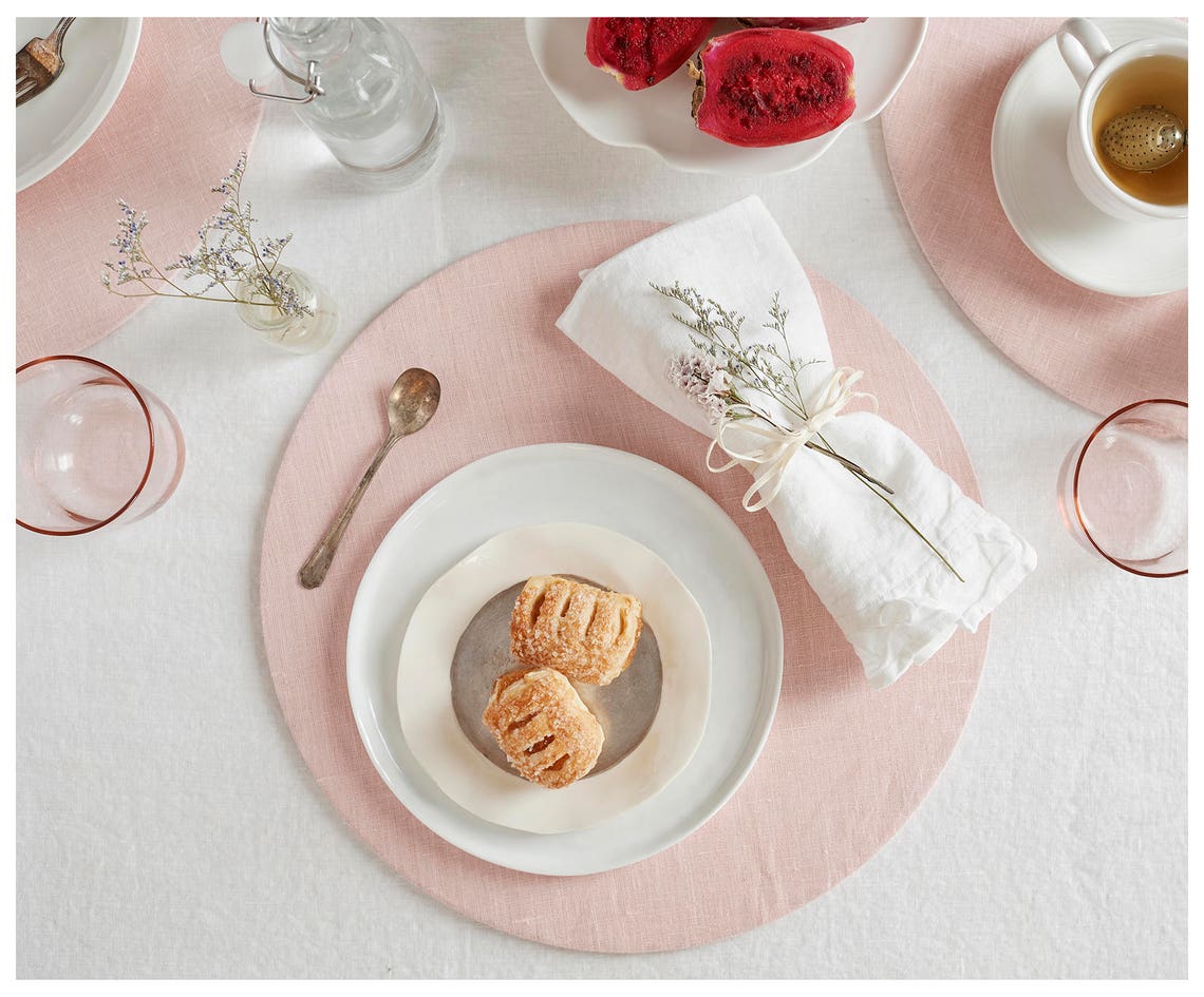 Charter Plates Linen. Set of 2. Linen Placemats Perfect for - Etsy