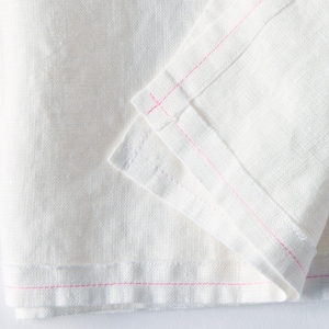 White Linen Napkin- Neon Pink Stitching - Set of 2 - Etsy