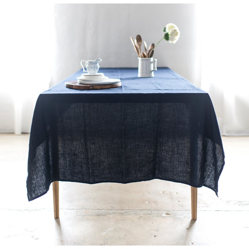 Navy Blue Tablecloth - Etsy