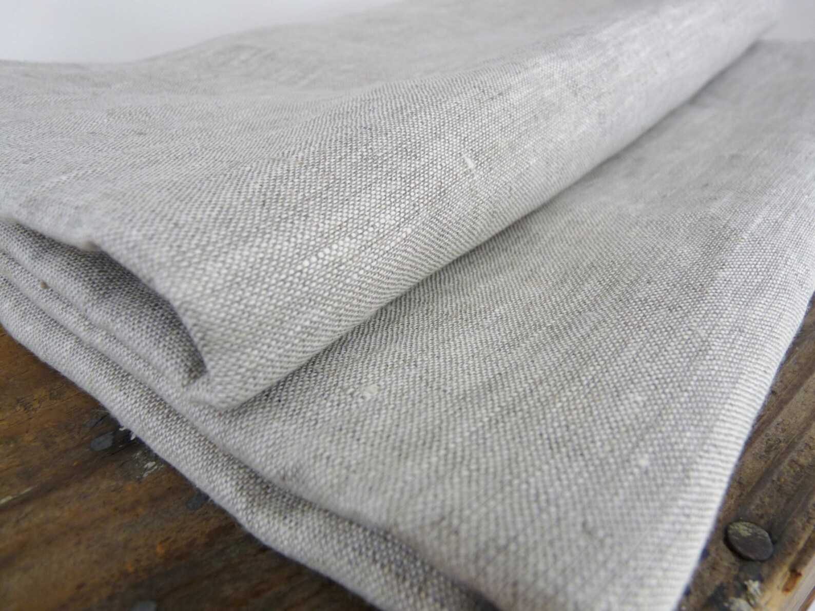 Solid Oatmeal Linen Linen by the Yard Perfect for Bedding | Etsy