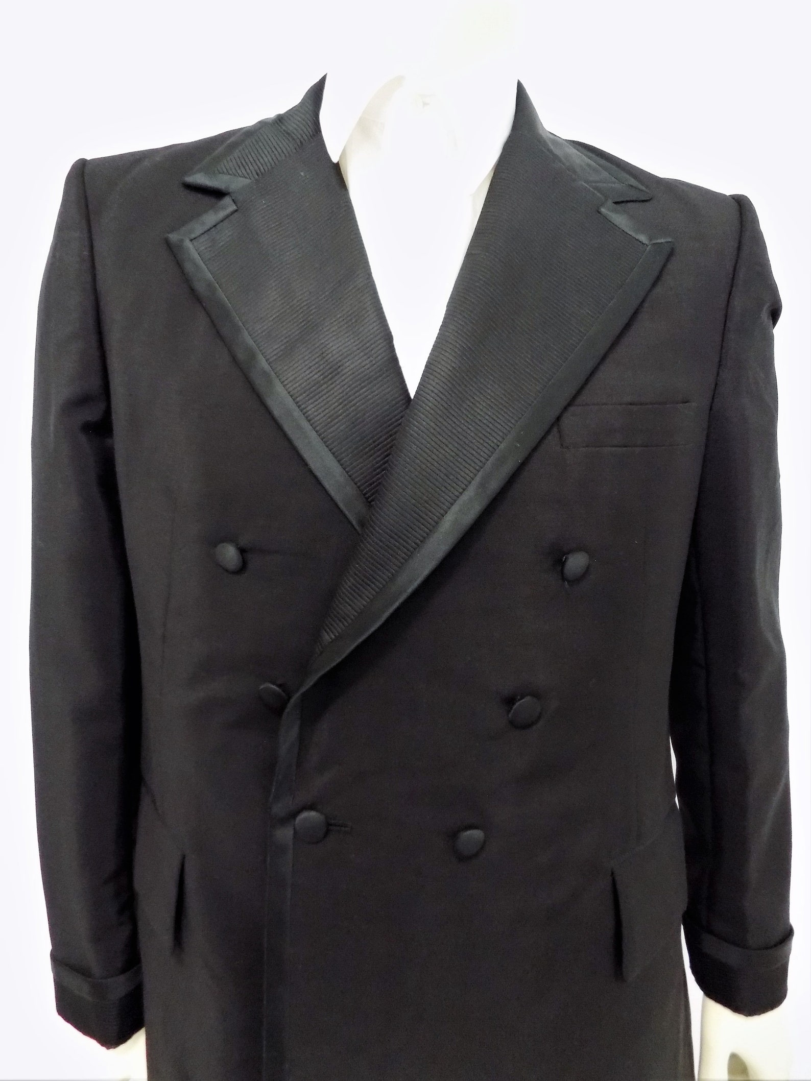 Vintage 70s Retro Prom Black Double Breasted Tux Tuxedo Jacket | Etsy