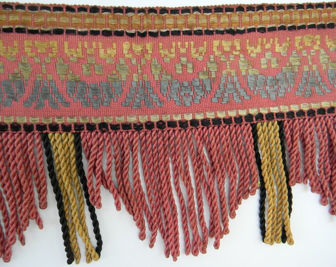 Antique Bullion Woven Trim Early 1900's Valances Boho Gypsy 2 Pieces ...