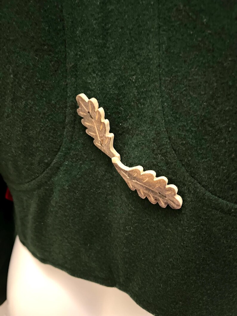 Vintage S/M Jacket Julius Lang Wool Green Red Traditional Austrian ...