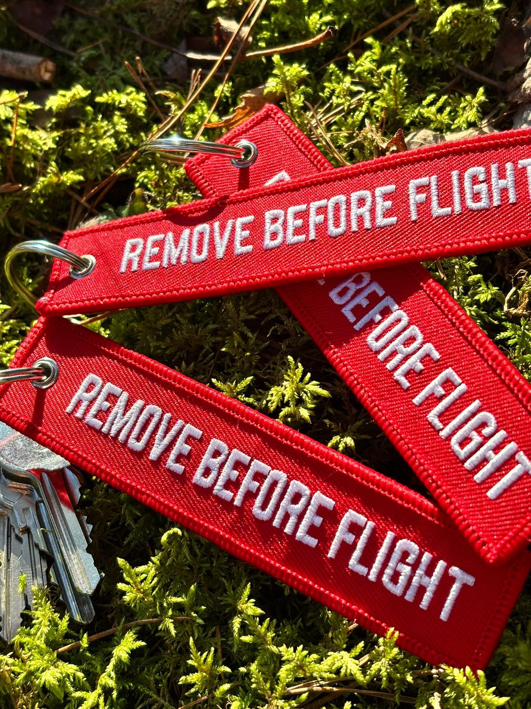 Remove Before Flight Keychain Fully Embroidered Aviation Themed ...