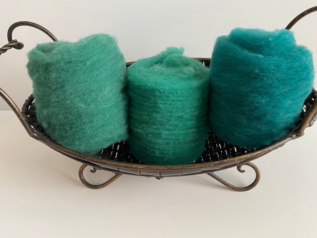Grass-green Pack of Needle-felting Fiber 1.5 Oz - Babydoll Southdown ...