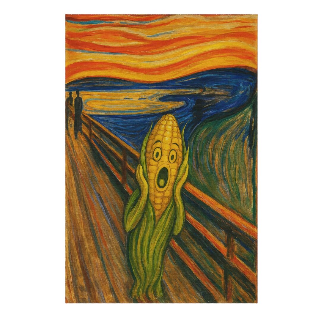 Funny Scream Corn Rug – Hilarious Pop Art Parody Floor Decor – Edvard ...
