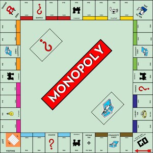 Editable Monopoly Template With Board+box+ Property Cards + Money ...