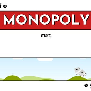 Editable Monopoly Template With Board+box+ Property Cards + Money ...