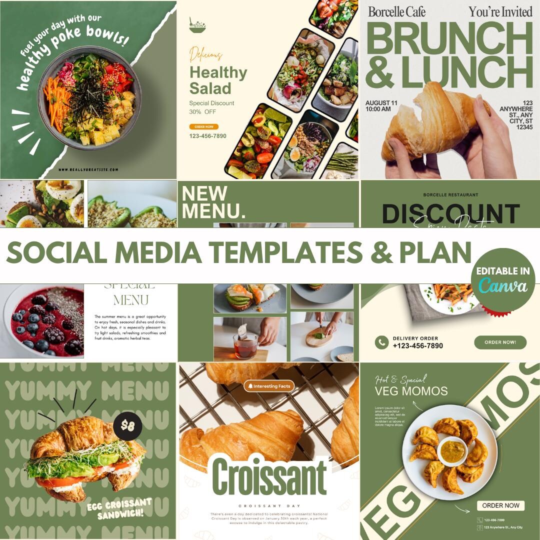 Social Media Post & Plan Template Kit - Etsy